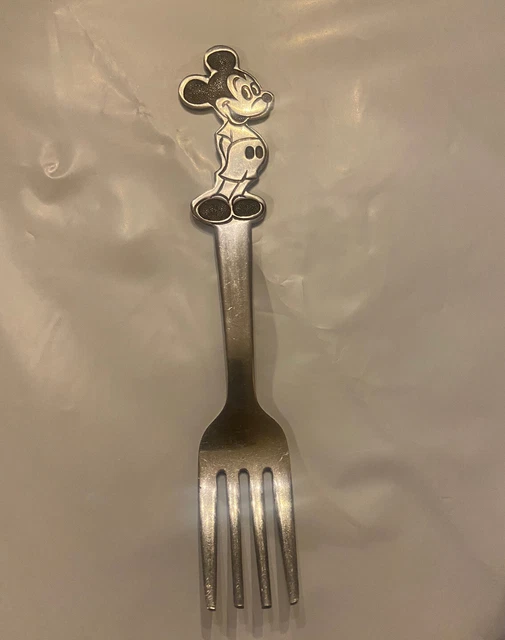 VINTAGE MICKEY MOUSE child's stainless fork Walt Disney by Bonny 5” £16 ...