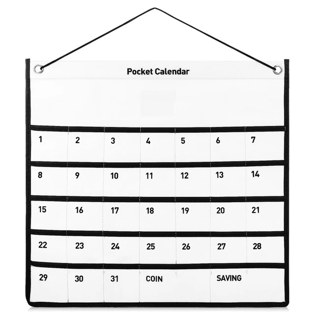 CALENDRIER SAC DE Rangement Pour Mural Planification Suspendu EUR 9,98 ...