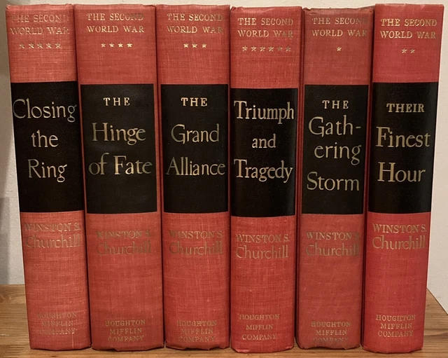 THE SECOND WORLD War Winston Churchill Complete 6 Volume Hardcover Set No DJs £40.21 - PicClick UK