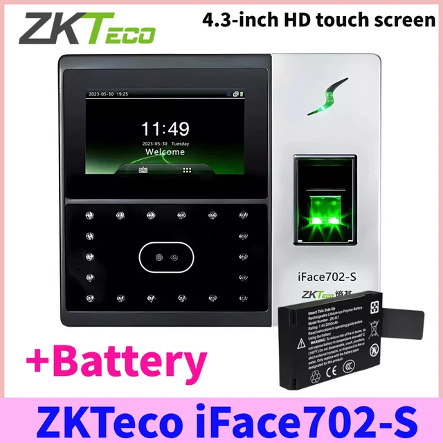 ZKTECO IFACE702-S HD Facial Fingerprint Recognition Attendance Machine ...