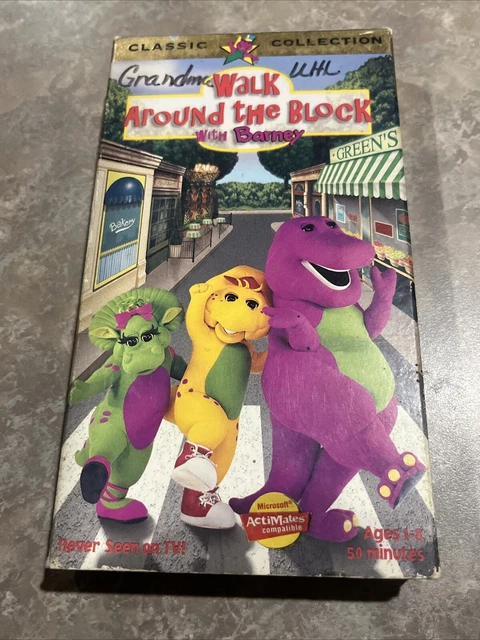 WALK AROUND THE Block With Barney (VHS 1999) Sing Along Songs Classic ...