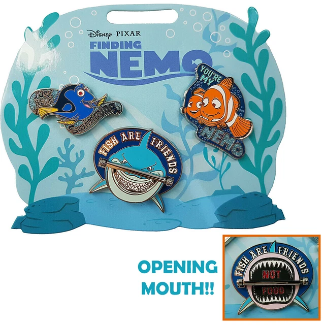 DISNEY FINDING NEMO Moving Pin 3 Badge Dory Fish Are Friends Set Of ...