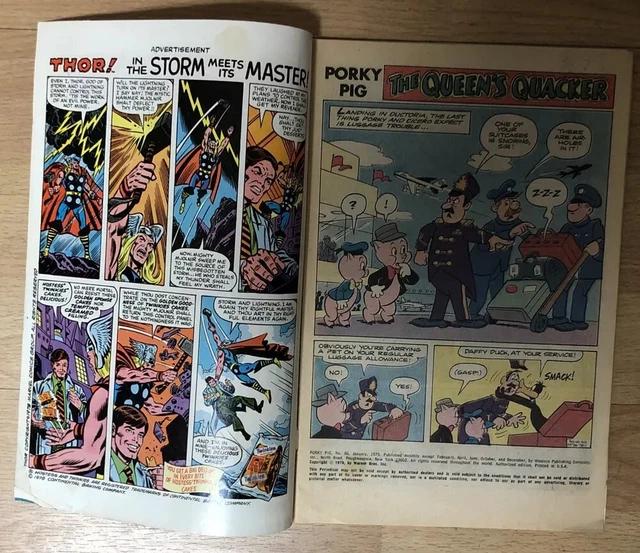 1981 WHITMAN COMICS Porky Pig & Bugs Bunny Comic 86 Ads: Thor/Twinkies ...