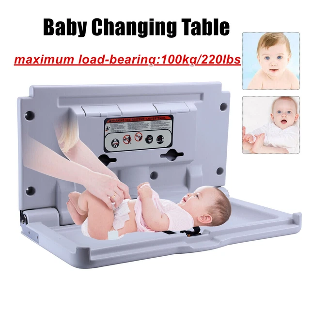 COMMERCIAL WALL MOUNTED Baby Changing Table Baby Change Station 100kg ...