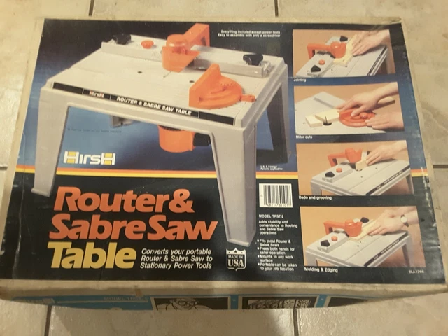 VINTAGE HIRSH #8LA1266 Router & Sabre Saw Table 18" x 14 1/2" x "x13 ...