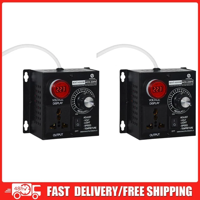 SPEED TEMPERATURE LIGHT Adjustable Dimmer Compact Variable Voltage ...