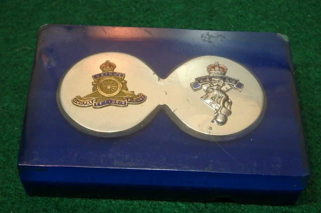 UK ARMY REGIMENTAL Insignia: Two Encased Mini Badges: Royal Artillery ...