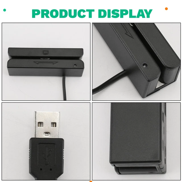 MSR90 USB MAGNETIC Strip Card Reading Machine Card Reader Stripe 3 ...
