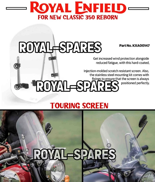 ROYAL ENFIELD &TOURING SCREEN" For New Classic 350 Reborn - Express ...