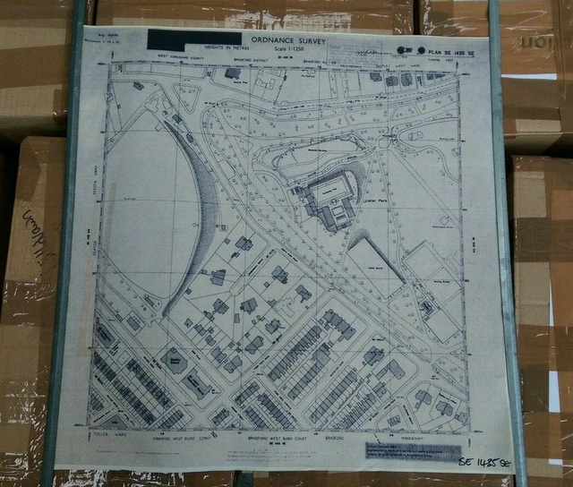 ORDNANCE SURVEY MAP: Shipley/Frizinghall/Manningham/Toller, SE 1435 SE ...