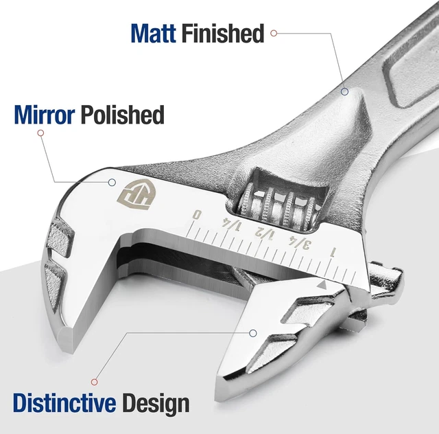 Workpro Adjustable Wrench 8 Inch Heavy Duty Spanner With 8 Inch
