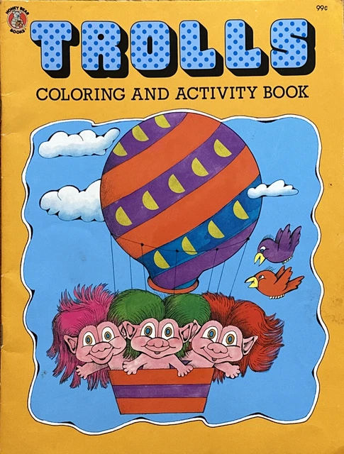 LIVRE VINTAGE DE coloriage et d'activités trolls 992 ours miel ...
