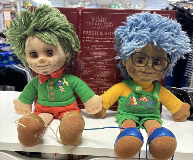 VINTAGE TOTS TV Dolls Tom & Tiny Open Close Eyes 1993 Golden Bear ...