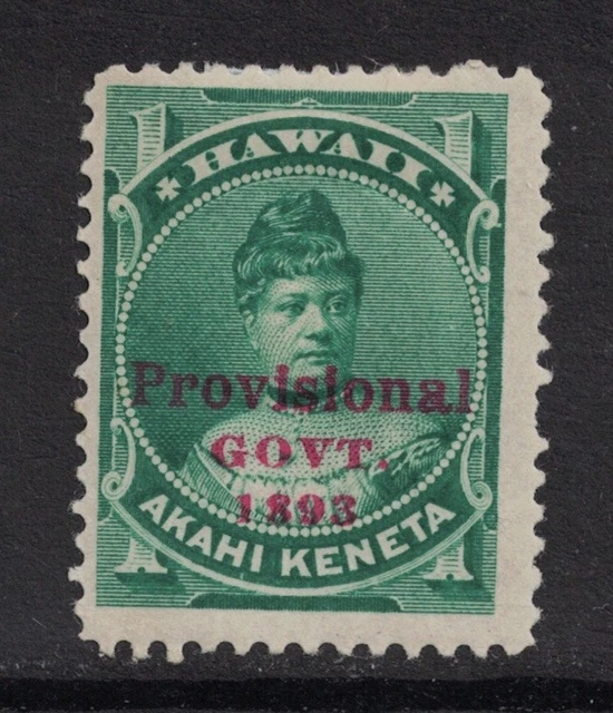 HAWAII, SCOTT 55- MH, Red Overprint- 1c Princess Likelike- 1893- mint £ ...