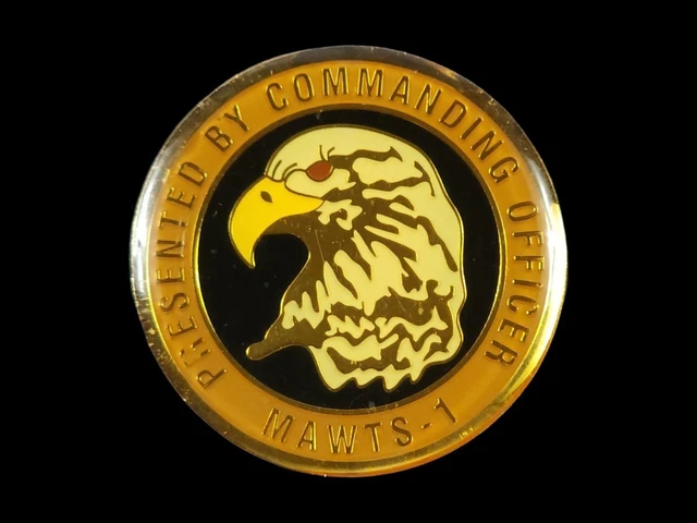 REAL USMC 1ST Marine Air Weapons Tactical Squadron Challenge Coin Yuma ...