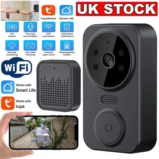 WIRELESS SMART VIDEO Doorbell Wibell Security Intercom HD Video Camera ...