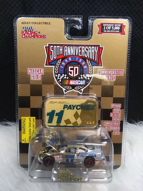 RACING CHAMPIONS 50TH Anniversary NASCAR Gold, Brett Bodine Paychex #11 ...