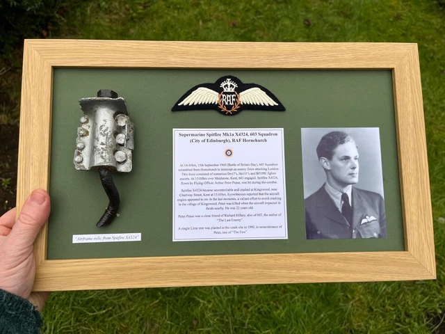 WW2 BATTLE OF Britain relic display, Supermarine Spitfire X4324 (P/O A ...