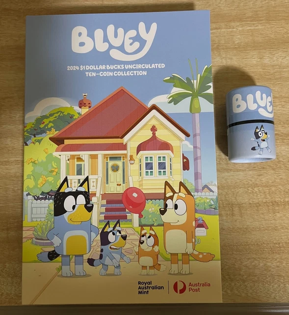 2024 BLUEY X Auspost 10-Coin Folder Set & sealed Tube includes 10 Coins ...