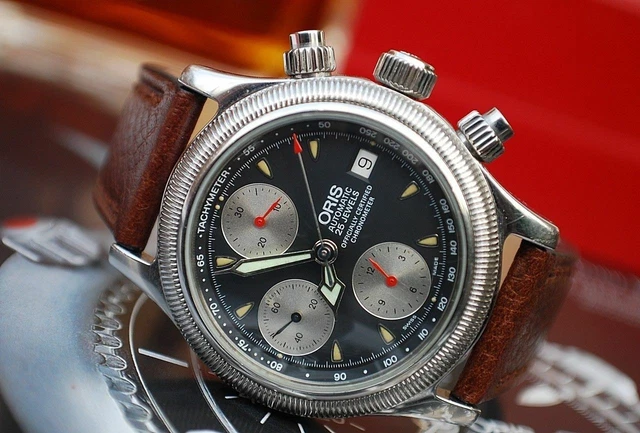 ORIS BIG CROWN 7480 Chronometer Chronograph Gents Watch In Box-Stunning ...