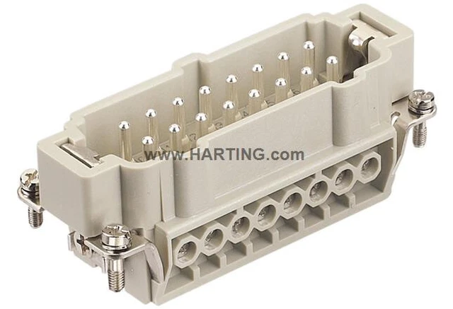 HARTING HAN 16E Stifteinsatz (M) Schraubanschluss 9330162601 EUR 18,00 ...