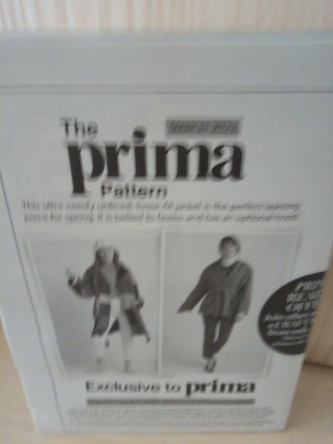 PRIMA MAGAZINE SEWING Pattern. Loose-fit Jacket sizes 6 - 20.Uncut ...
