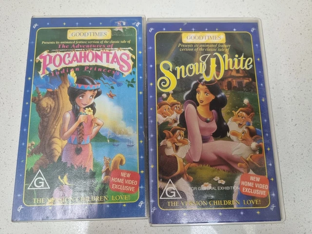 SNOW WHITE & Pocahontas Goodtimes VHS Tapes £2.93 - PicClick UK
