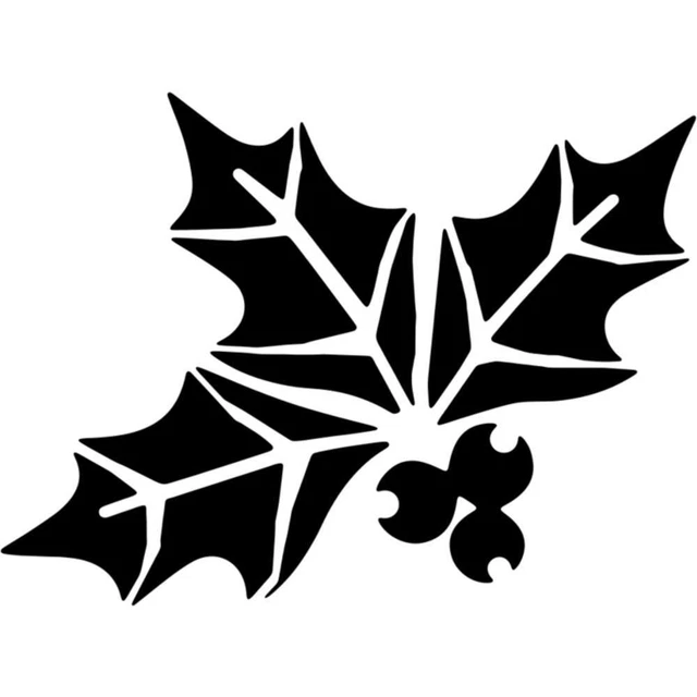 'HOLLY LEAVES & Berries' Wall Stencils / Templates (WS015468) $10.99 ...