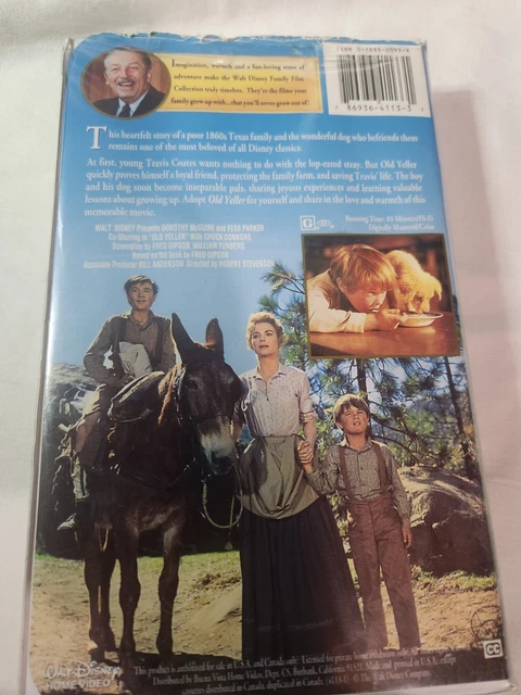 WALT DISNEY FAMILY Film Collection Old Yeller VHS Clamshell £6.07 ...