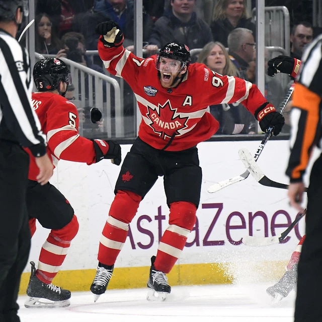 CONNOR MCDAVID TEAM Canada Four 4 Nations Game Winning Goal 8X10 Photo ...