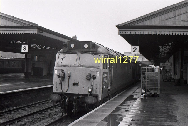 ORIGINAL RAILWAY PHOTOGRAPHIC negative Class 50 50004 at Exeter £3.00 ...