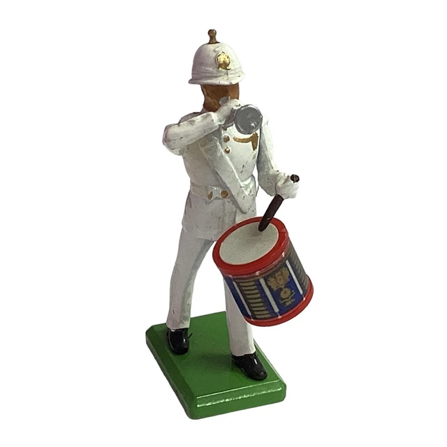 BRITAINS ROYAL MARINE Sergeant Drum and Bugle Player 54mm Metal Model £ ...