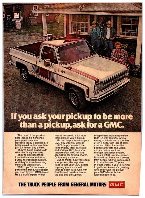 ORIGINAL 1976 GMC Pickup Trucks - Print Ad (8x11) Advertisement $3.50 ...