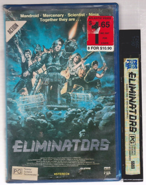 RARE VHS VIDEO Tape ELIMINATORS Big Box Ex-Rental Empire Prine $100.00 ...
