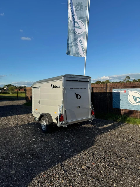 DEBON ROADSTER C255 Single Axle Box Van Bike Trailer Aluminium Sides ...
