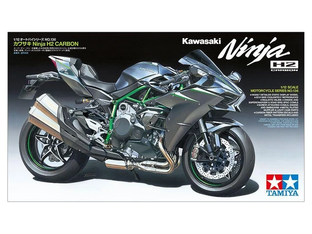 TAMIYA 1/12 KAWASAKI Ninja H2 Carbon Model Kit 2018 Superbike Plastic £ ...