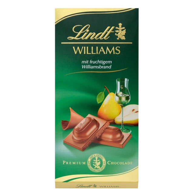 LINDT WILLIAMS LAIT Entier Tableau Avec Williams Birnenbrand ...