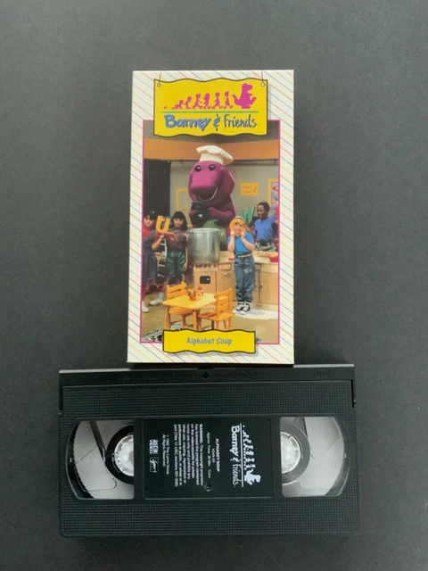 BARNEY & FRIENDS VHS Alphabet Soup Time Life Video Lyons Group VTG 1992 ...
