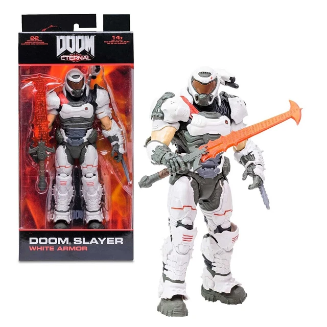 DOOM ETERNAL DOOM Slayer White Armor Action Figure McFarlane - new £19. ...