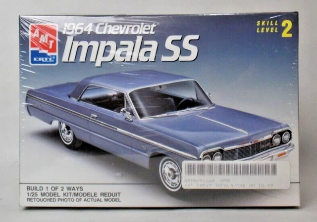 1964 CHEVROLET IMPALA SS Model Kit AMT ERTL # 6564 1/25 Scale 1989 ...