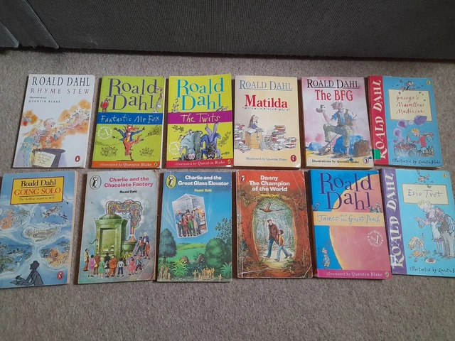 ROALD DAHL X12 Book Bundle:matilda/The Bfg/Mr Fox/Charlie/The Twits ...