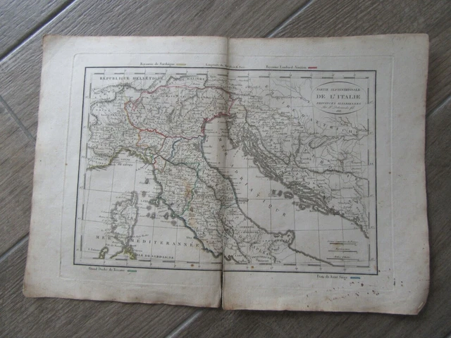 GRANDE MAPPA D'ITALIA Delamarche 1816 EUR 11,25 - PicClick IT