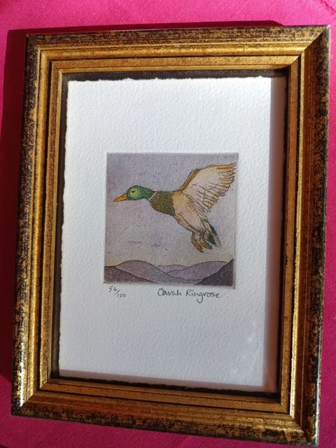 TABLEAU ANCIEN AQUARELLE numérotée sur 100 signé Sarah Ringrose ...