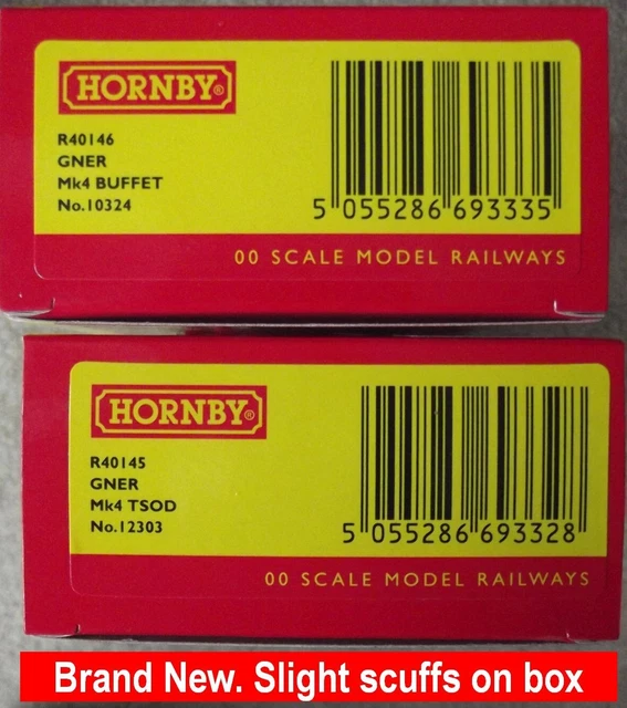 TWINPACK 2X GNER Mk 4 Hornby Coaches R40145 (TSOD Standard) & R40146 ...