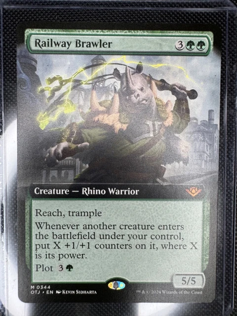 MAGIC: THE GATHERING - Railway Brawler (art étendu) - Outlaws of ...