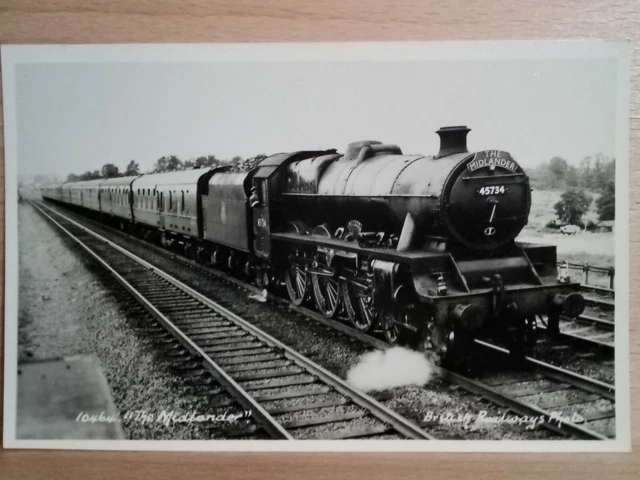 THE MIDLANDER LOCOMOTIVE Train Real Photo Postcard 1961 £3.95 - PicClick UK
