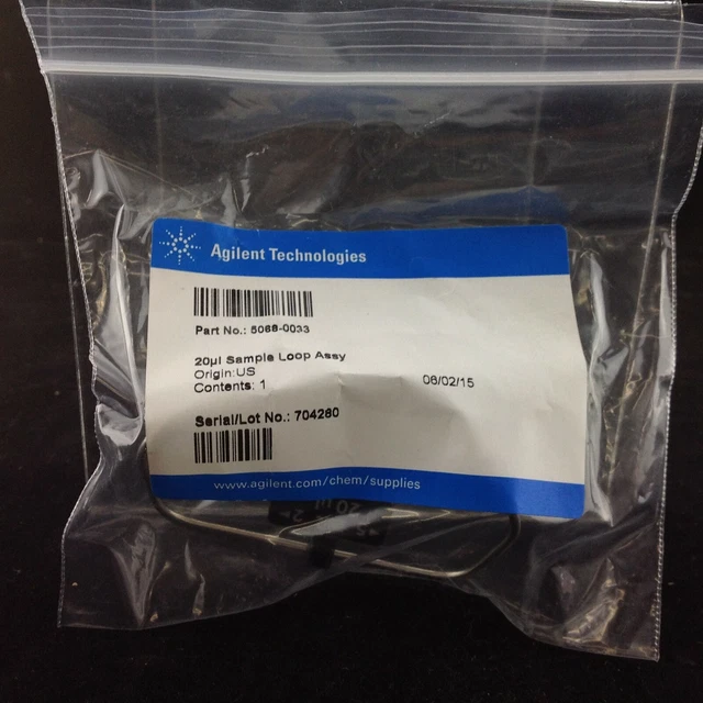 AGILENT TECHNOLOGIES 5068 0033 20ul Sample Loop Assy 95 00 PicClick AGILENT TECHNOLOGIES 5068 0033 20ul Sample Loop Assy 95 00 PicClick