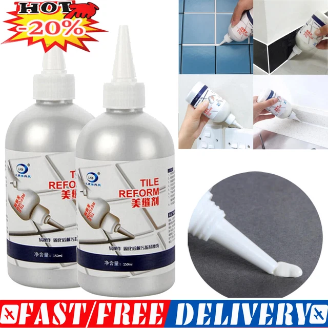 150ML REPAIR AGENT Waterproof White Tile Refill Grout Mouldproof ...