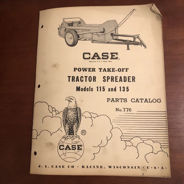CASE MODEL 100 Tractor Spreader Power Take-Off V-Belt Drive ~ Parts ...