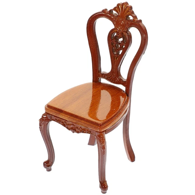 MINI CHAIR MODEL Metal Wooden Doll House Furniture Micro Landscape ...